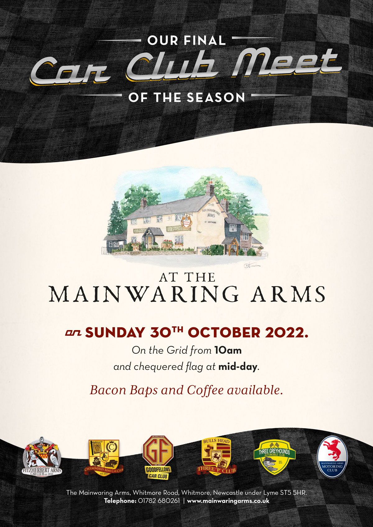 Forthcoming Car Club Events | Mainwaring Arms