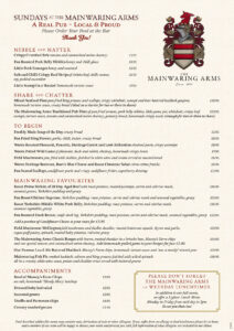 Main Menu | Mainwaring Arms