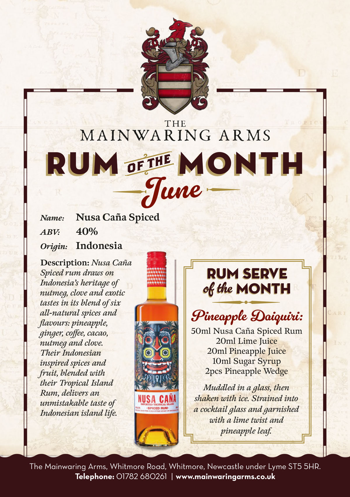 Rum of the Month | Mainwaring Arms